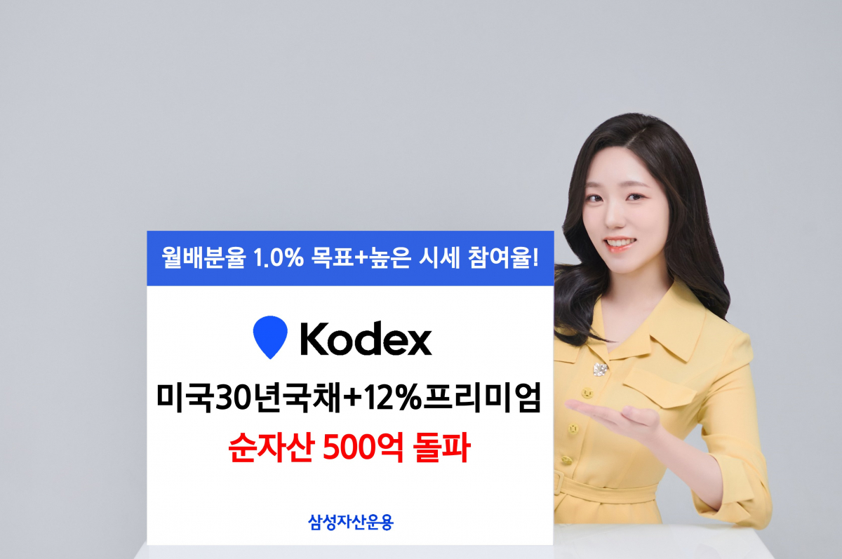 ‘KODEX 美30년국채+12%프리미엄 ETF’ 순자산 500억 돌파 - 이투데이