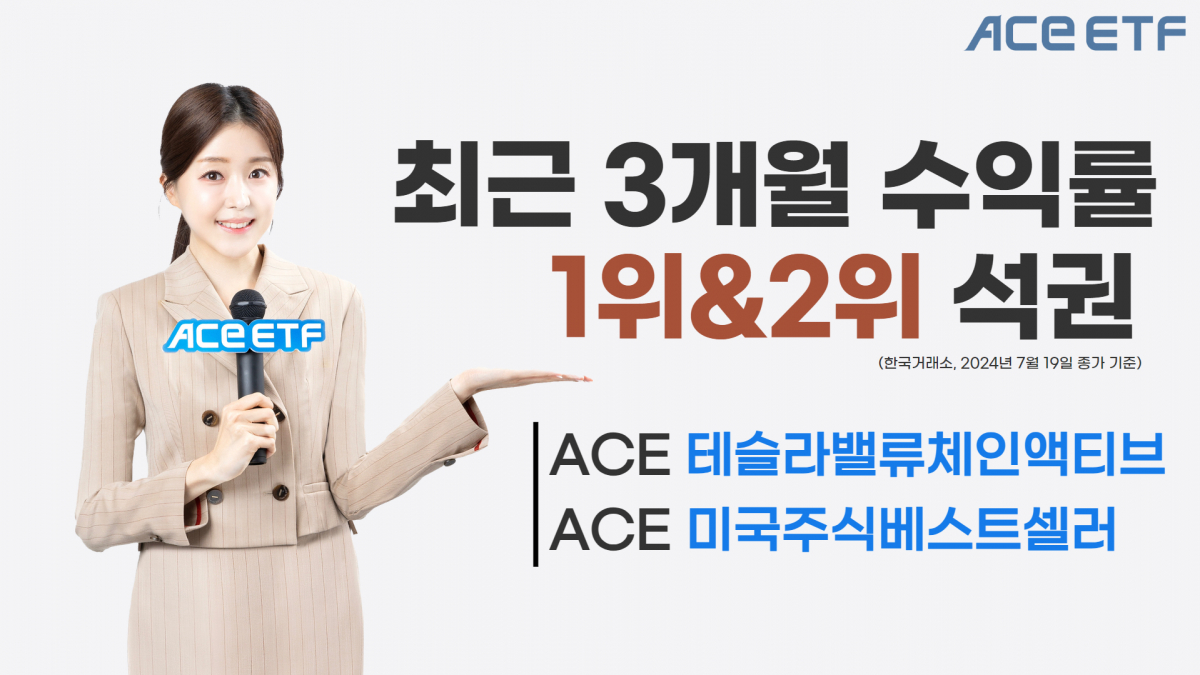 한투운용 ACE ETF 2종, 3개월 수익률 1·2위 기록 - 이투데이